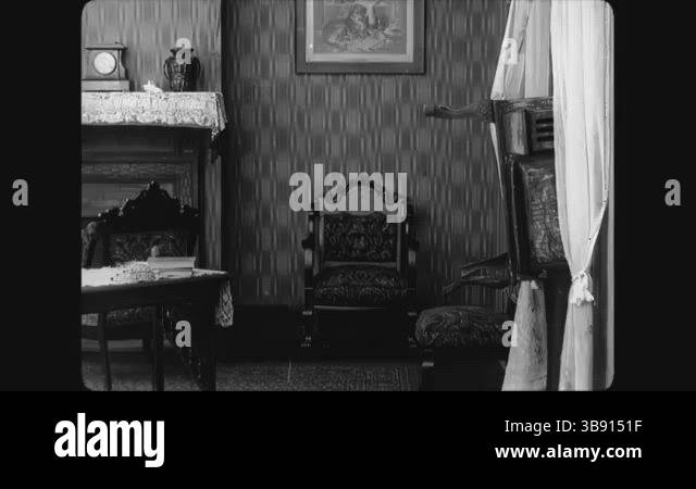 USA - 1916 - In this silent comedy, a delivery man enters a house ...
