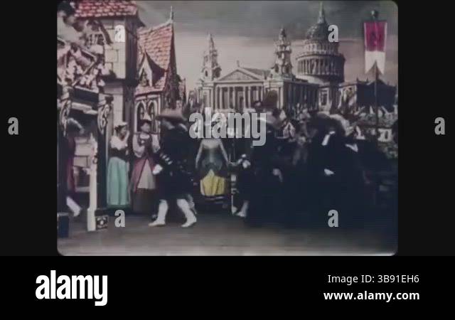 UNITED KINGDOM - 1902 - In this silent film, crowds gather and cheer on ...