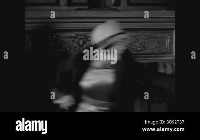 US - 1928 - in this silent comedy, a skeleton pulls a woman behind a ...