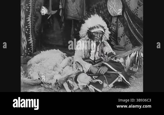 US - 1914 - in this silent western, a Native American chief's drunk son ...