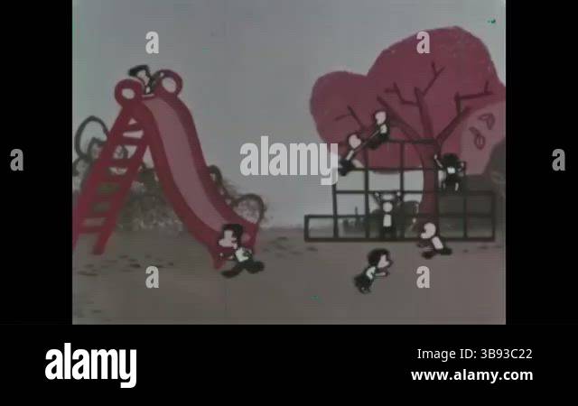 USA - 1960 - In this cartoon, two cautious twins approach their mother ...