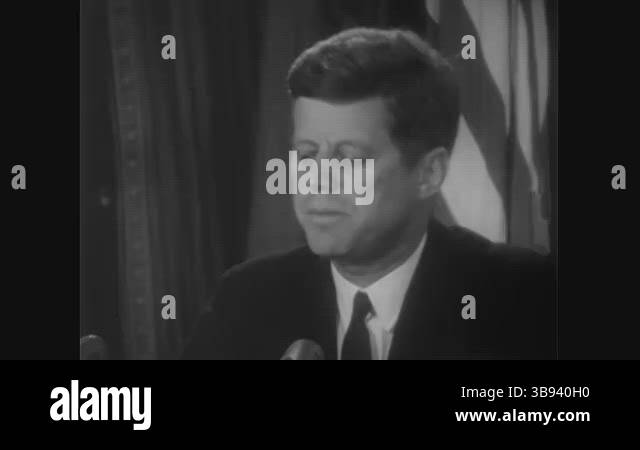 WASHINGTON DC - 1962 - In a speech about the Cuban Missile Crisis, JFK ...