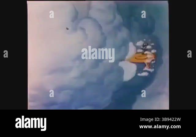 USA - 1945 - Vultures aggressively chase Cap'n Cub's piloted airplane ...