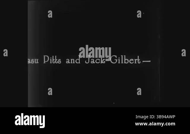 CALIFORNIA - 1925 - MGM contract players ZaSu Pitts and Jack Gilbert ...