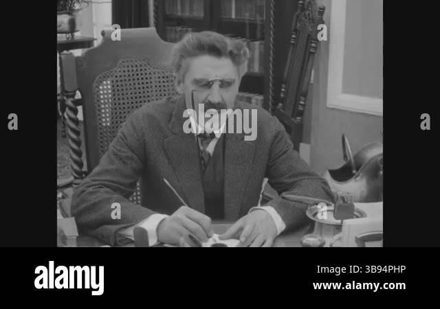 USA - 1915 - A young man discusses wedding plans with his lover's ...