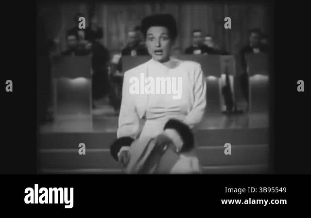 US - 1947 - in this comedy, a singer performs on stage, singing a funny ...