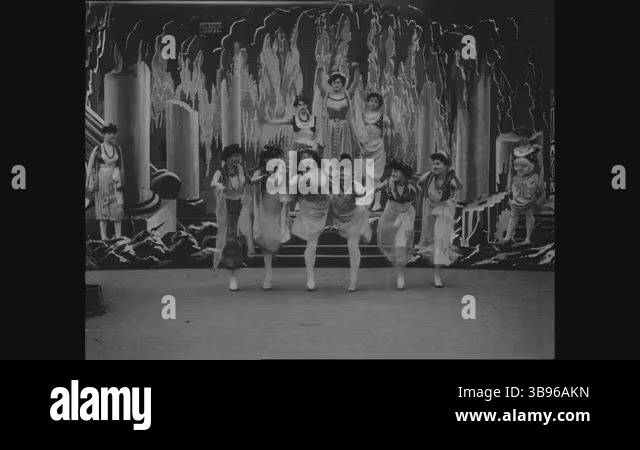 FRANCE - 1905 - Beautiful dancers suggestively perform the can-can ...