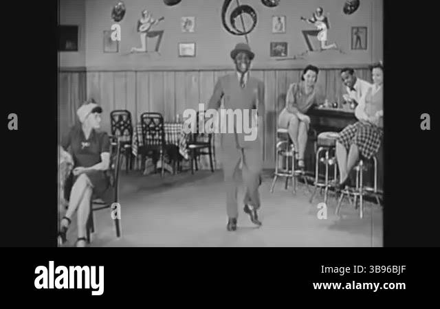 USA - 1941 - Bill ""Bojangles"" Robinson begins a tap dancing routine ...