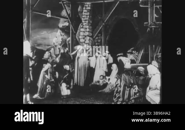 ISRAEL - 1906 - in this silent biblical film, people pay homage to the ...