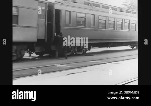 US - 1925 - in this silent comedy, a man gets on a train and ...