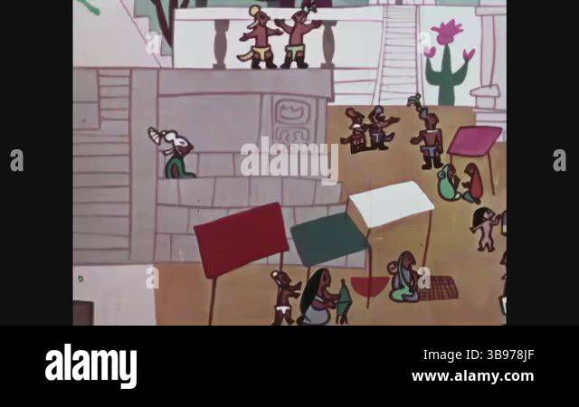 CENTRAL AMERICA - 1956 - Animation is used to depict the artistic and ...