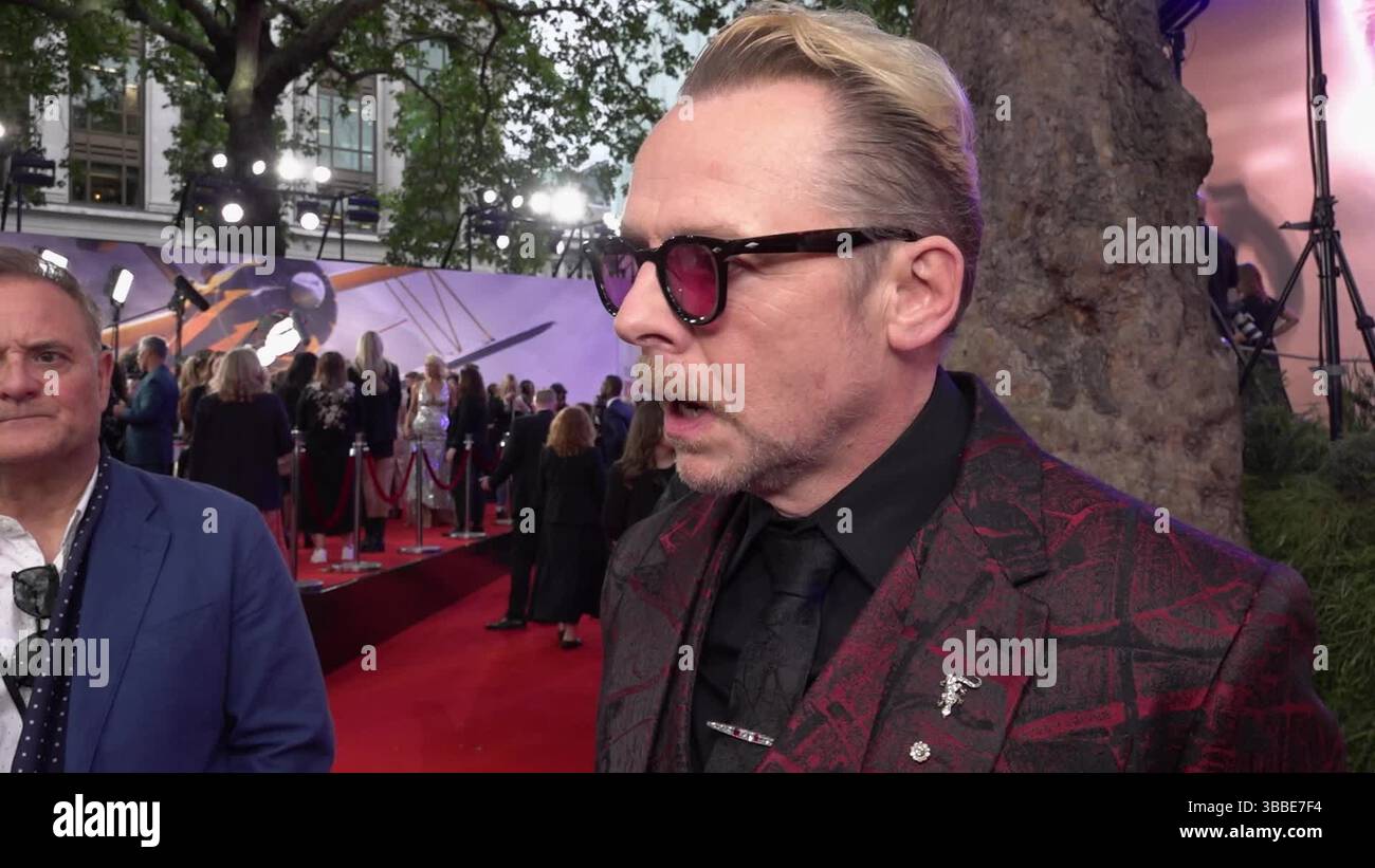 Simon Pegg and Angela Bassett at global premiere of Mission: Impossible ...