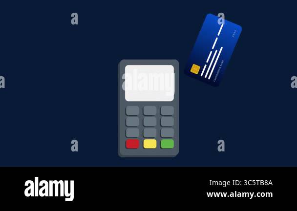 Animated debit transaction success icon for shopping. payment ...