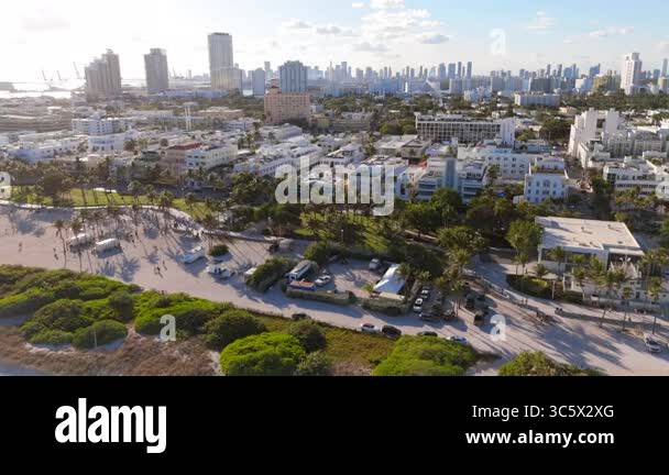 Stunning cinematic aerial shot captures the beauty of Miami Beach ...