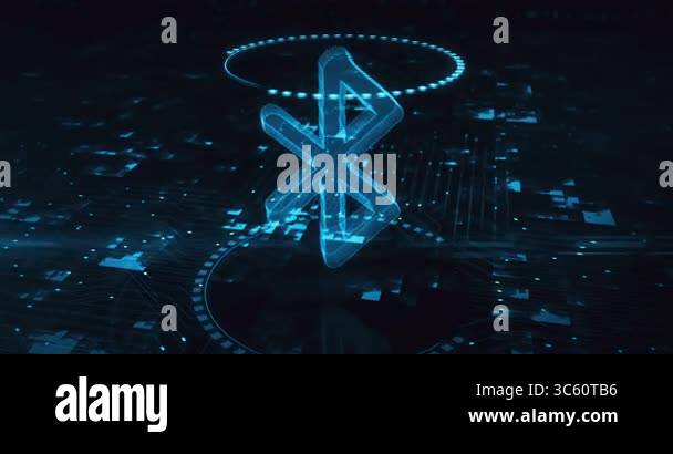Bluetooth mobile device wireless connection hologram symbol appears on ...