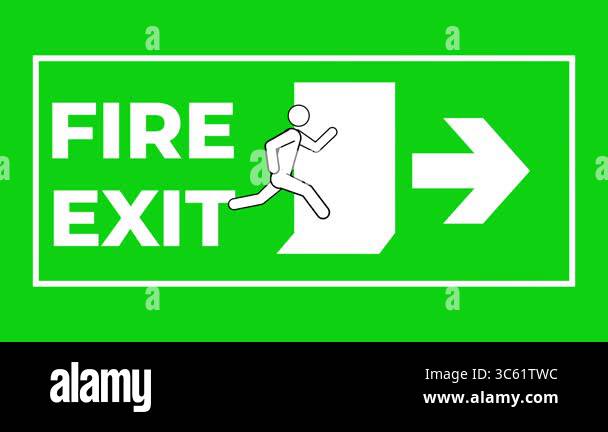 emergency exit animated exit symbol evacuation rescue escape emergency ...