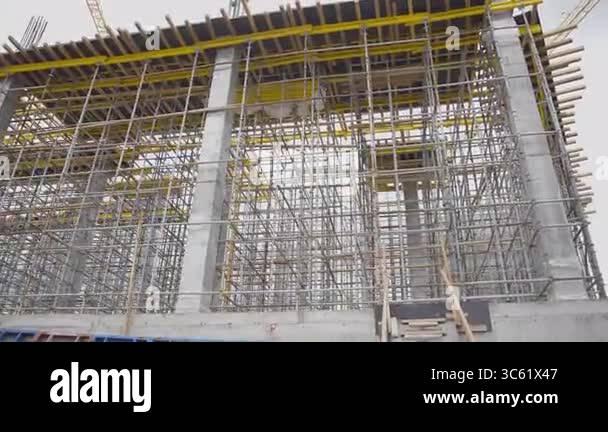 Construction framework scaffolding structure Stock Videos & Footage ...