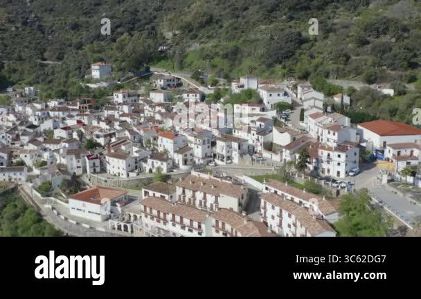 view of the municipality of Benadalid in the region of the Genal Valley ...