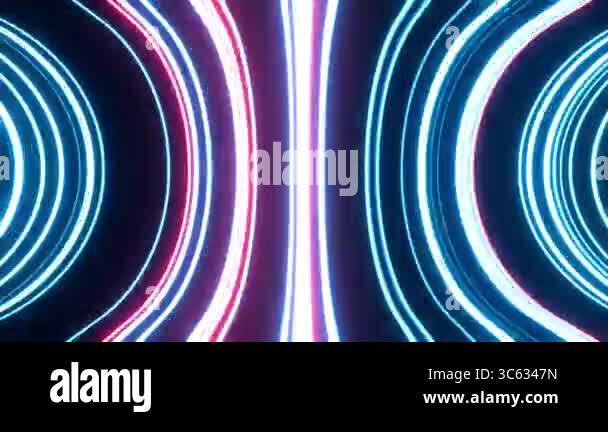 Abstract 3d animation of futuristic streaming energy lines or fast ...