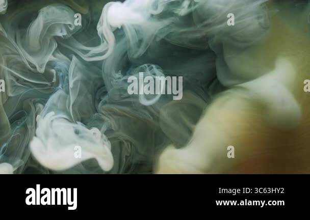 Cloud mix. Fume paint. Colorful haze art splash in oil water. Swirl ...
