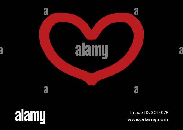 Heart doodle, red love looping stop motion animation Stock Video ...