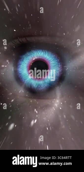 Close up of evil scary eye on spooky background vertical video Stock ...