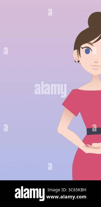 Animation of woman talking over student icons. national mentoring month ...