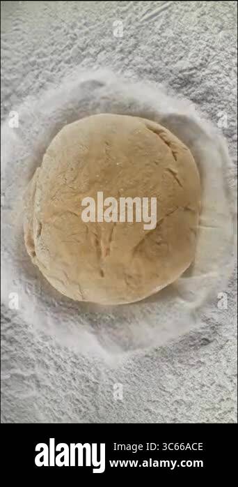 Super Slow Motion of Falling Yeast Dough into Flour . Filmed on High ...