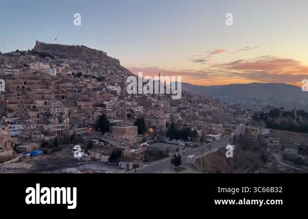 Sunrise View of Mardin City in Turkiye Stock Video Footage - Alamy