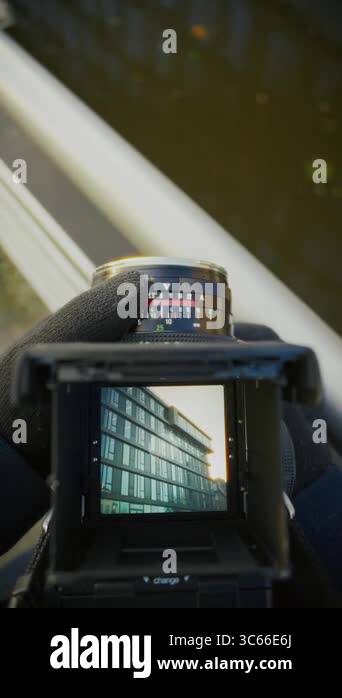 A photographer's perspective of the viewfinder of an analog camera ...