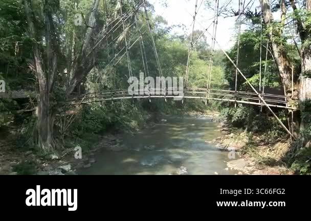 Bamboo bridge as evidence of the Baduy Tribe who always maintain life ...