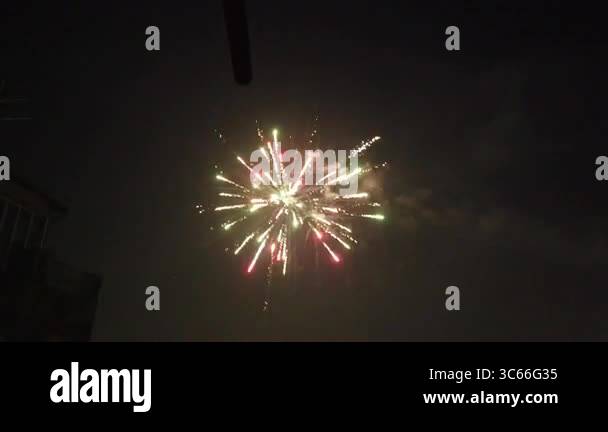 Fireworks on New Years Eve in Southern Italy Stock Video Footage - Alamy