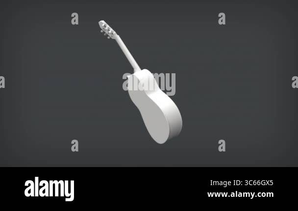 Acoustic guitar - 3D model of a acoustic guitar 360 degrees turntable ...