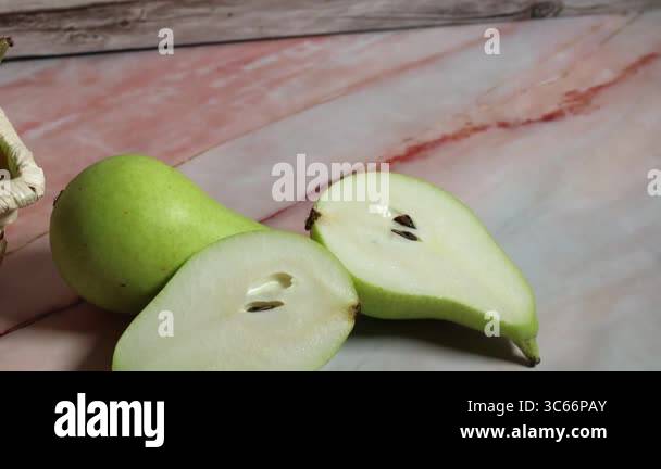 fresh green apple with sliced apples. high quality photo Stock Video ...