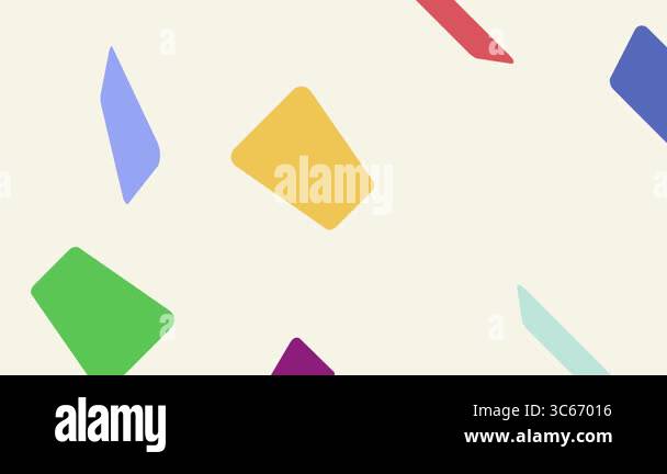 A visually dynamic pattern featuring various floating abstract shapes ...