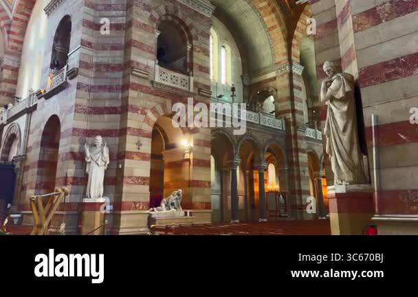 Marseille, France 04.14.2025 A grand cathedral interior featuring an ...
