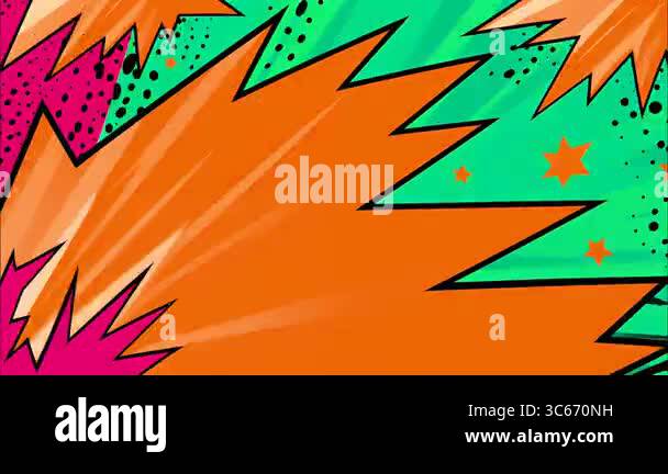 2d cartoon animated comic-style seamless loop abstract background with ...