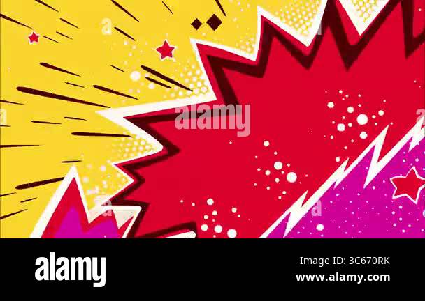 2d cartoon animated comic-style seamless loop abstract background with ...