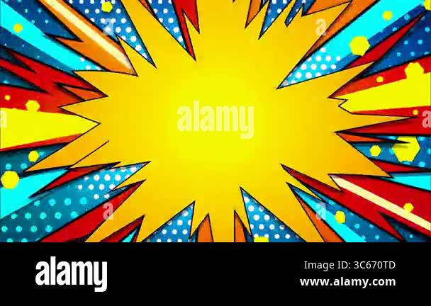 2d cartoon animated comic-style seamless loop abstract background with ...