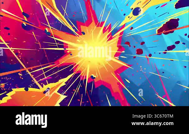 2d cartoon animated comic-style seamless loop abstract background with ...