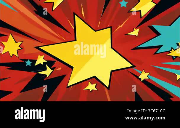 2d cartoon animated comic-style seamless loop abstract background with ...