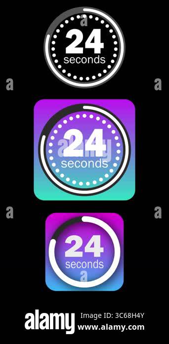 30 seconds glowing countdown timer abstract background animation, time running out, hurry up ...