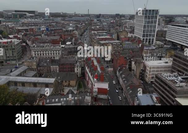 Experience the beauty of Newcastle upon Tyne as the camera glides over ...