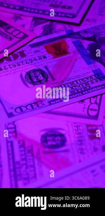 Vertical. A vibrant cascade of American currency. A flurry of American ...