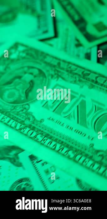 Vertical. A vibrant cascade of American currency. A flurry of American ...