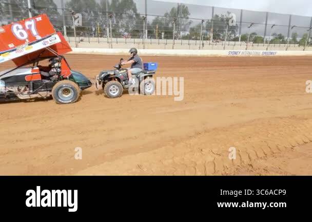 SYDNEY, NEW SOUTH WALES, AUSTRALIA - January 18, 2025: Sprintcars ...