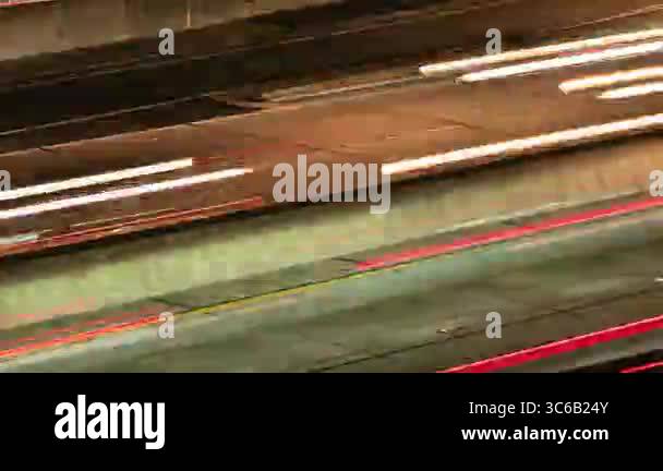 Night Time Lapse of Los Angeles Freeway Traffic Lights California USA ...