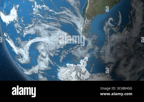 Earth In Space - Southern Hemisphere Stock Video Footage - Alamy