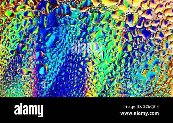 Close-up of water drops on metal surface in high resolution showing ...