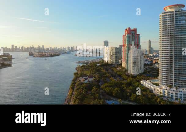 Stunning aerial shot of Miami Beach and South Beach highlights the ...